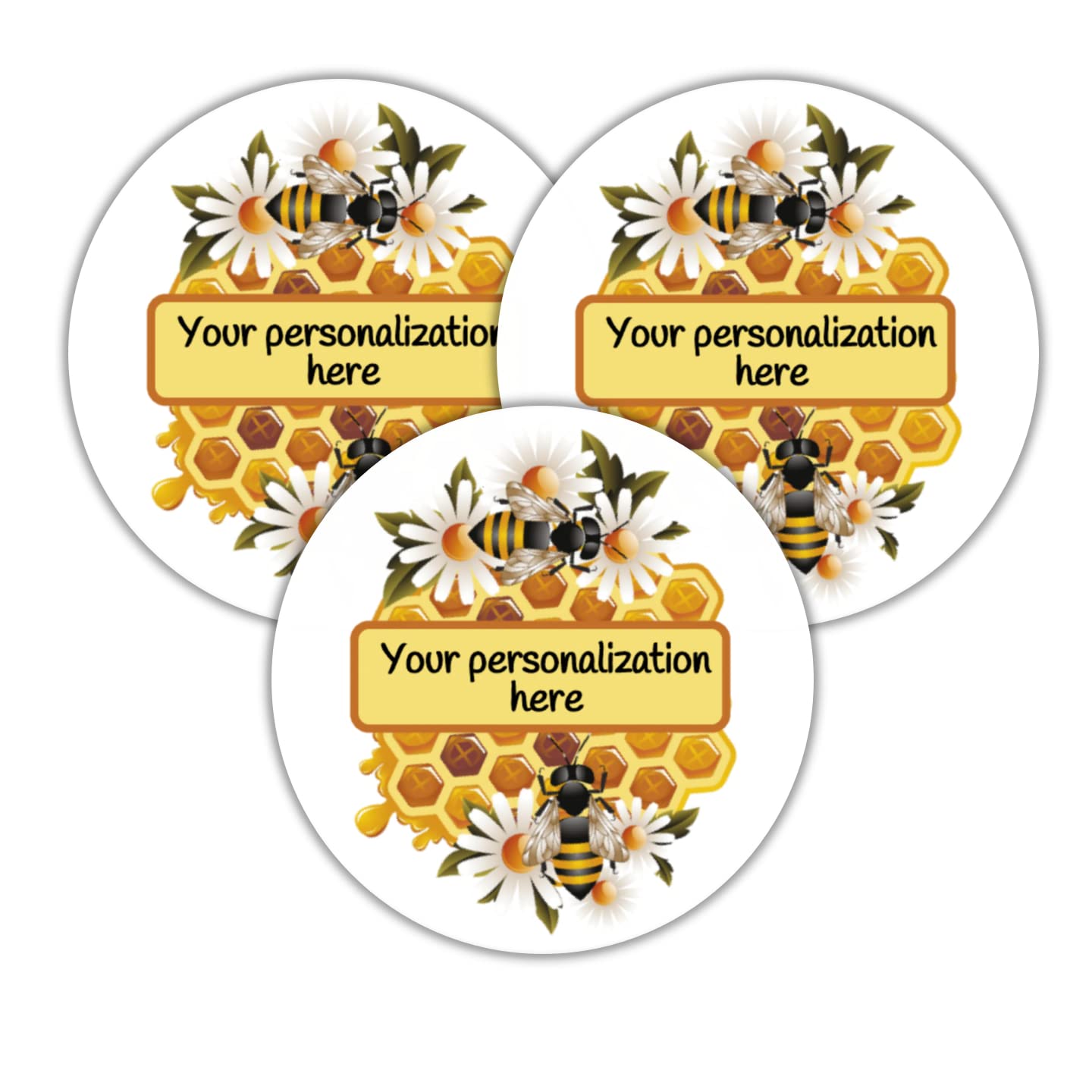 personalized Honey labels, stickers, tags, bees