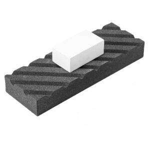 angerstone dual grit coarse/fine flattening stone set - two sharpening stones flattener - whetstone fixer with grooves for re-levelling any whet stones， oil stones， waterstones