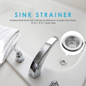 Fengbao 2PCS Mini Bathroom Drain Strainer - Stainless Steel, Small Wide Rim 2.17" Diameter