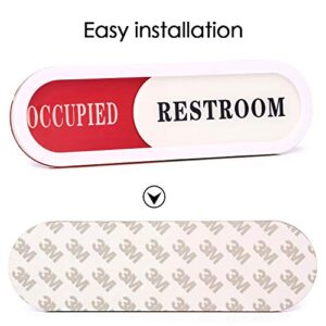 Vacant Occupied Sign for Home Office Hotles Hospital Restroom,Slider Door sign (Tells Whether Room Vacant or Occupied), 6.69'' x 1.96''