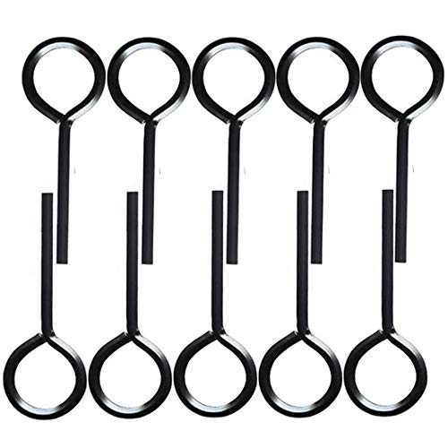 QOFOWIN 1/8” Standard Hex Dogging Key with Full Loop, Allen Wrench Door Key for Push Bar Panic Exit Devices, Solid Metal - 10 Packs(1/8, black)