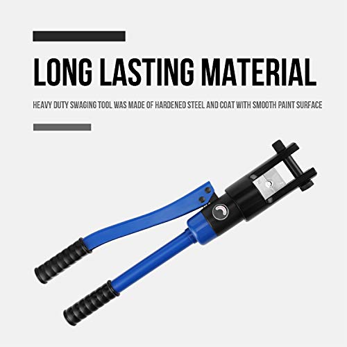 LICHAMP Hydraulic Cable Lug Tool, 6 AWG to 4/0 AWG Battery Cable Crimping Tool WIRE Terminal Crimper Set, 1202BL