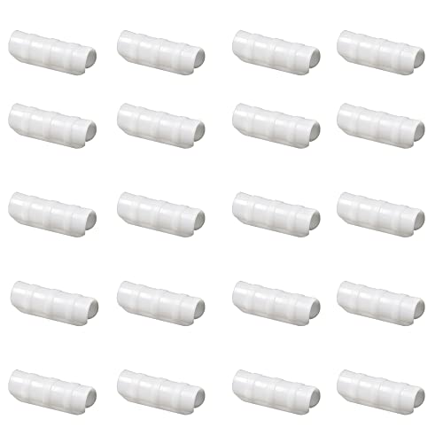 Farm Plastic Supply - Greenhouse Clamp 20 Pack - (4" Long x 3/4" Wide) - White PVC Clamps for Greenhouse, PVC Clips, Greenhouse Clamps for Farming, Gardening, Agriculture