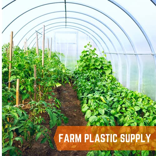 Farm Plastic Supply - Greenhouse Clamp 20 Pack - (4" Long x 3/4" Wide) - White PVC Clamps for Greenhouse, PVC Clips, Greenhouse Clamps for Farming, Gardening, Agriculture