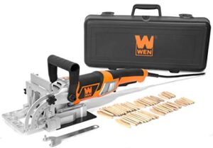 wen jn8504 8.5-amp plate and biscuit joiner with case and biscuits