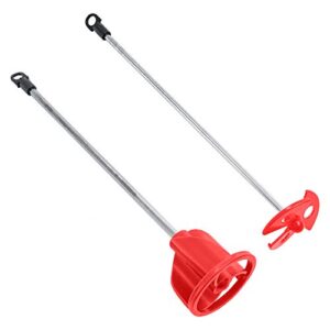 tcp global 2 types of paint, epoxy resin, mud power mixer blade drill tools for mixing quarts to 2.5 gallon buckets - 14" long, 1/4" round and 5/16" hex shafts, 2.5" and 3" plastic paddles - stirring