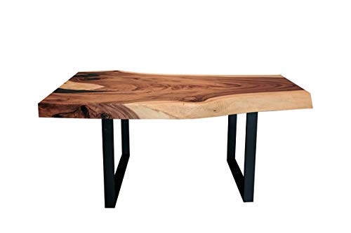 Solid Wood Live Edge Farmhouse Table 68″ x 44″-31" x 3" – Monkey Pod