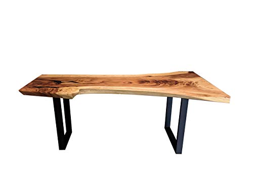 Solid Wood Live Edge Farmhouse Table 79″ x 26.5″-40.5″ x 3″