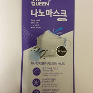 [Pack of 10] [Air Queen] 3-Layers Nano-Filter Face Safety Mask for Adult [Individually Packaged] [Made in Korea]