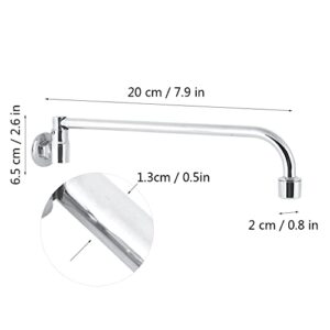 Brushed Nickel Kitchen Faucet Cold Water, G1/2" Silver Wall Mounted, Single Handle Single Hole Faucet High Arc Cold Water Sink Faucet for Kitchen,Outdoor, Garden and Bar