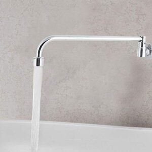 Brushed Nickel Kitchen Faucet Cold Water, G1/2" Silver Wall Mounted, Single Handle Single Hole Faucet High Arc Cold Water Sink Faucet for Kitchen,Outdoor, Garden and Bar