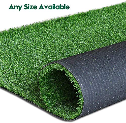 Artificial Grass Turf (0.7" Custom Sizes) -4FTx6FT Indoor/Outdoor Rug Synthetic Lawn Grass Carpet,Easy Installation Multi-use Astroturf,Pets Dog Turf with Drain Holes