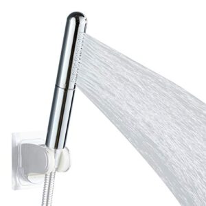 handheld showerhead solid copper round bar bathroom hand-held shower head high pressure shower heads sprayer (chrome)