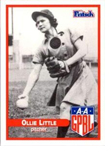 2000 aagpbl series 3 baseball #384 ollie little rockford peaches rc rookie official all-american girls professional baseball league trading card made by larry fritsch cards