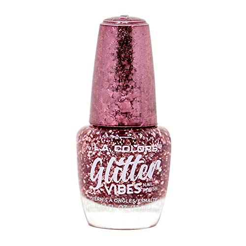 L.A. Colors Glitter Vibes Nail Polish (Pink Bling)