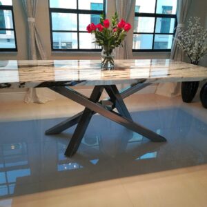 Criss Cross Metal Table Base - Any Size and Color