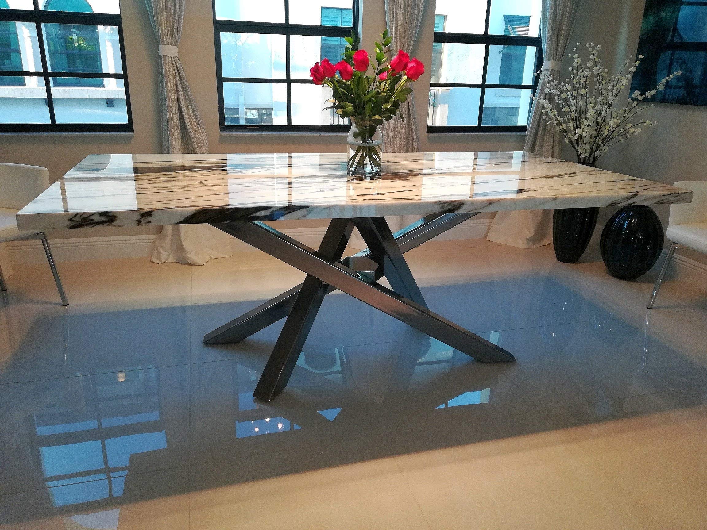 Criss Cross Metal Table Base - Any Size and Color