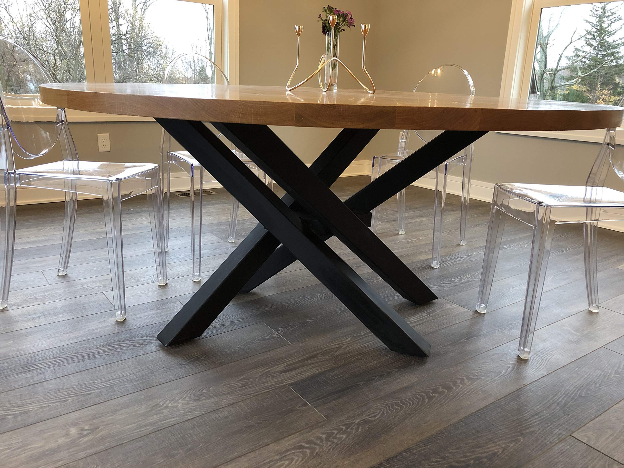 Criss Cross Metal Table Base - Any Size and Color