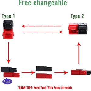 SolarEnz Solar Panel Cable Connector Anderson Adapter Power Pole Adapter Connector Solar Connector，10AWG Compatible with Anderson PowerPole Solar Panel for Solar Generator Power Station