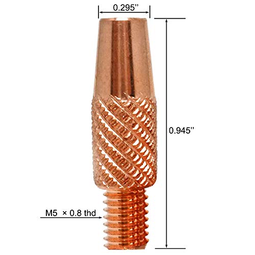 Mig Welding Contact Tips 186406 .035" for Miller Welder Gun Spoolmate 100, 200, 3035, 185 and Hobart Spoolgun DP-3035, SpoolRunner 100,Handler 125, 125 Ez, 130, 140, 190, 210MVP etc