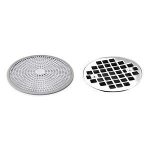 OXO Good Grips 2-in-1 Sink Strainer Stopper & Good Grips Shower Stall Drain Protector, Stainless