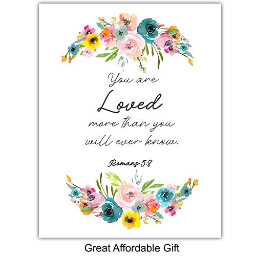 Inspirational Quotes Wall Decor - Bible Verse Wall Art - Religious Scripture Wall Decor - Christian Wall Art - Unique Gift for Women - Blessed Wall Decor - 8x10 Motivational Wall Art Posters