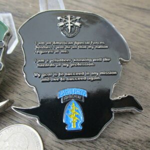 United States Army 10th Special Forces Group Green Berets Creed 10th SFG(A) Reapers Skull Challenge Coin