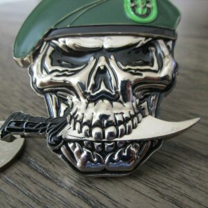 United States Army 10th Special Forces Group Green Berets Creed 10th SFG(A) Reapers Skull Challenge Coin