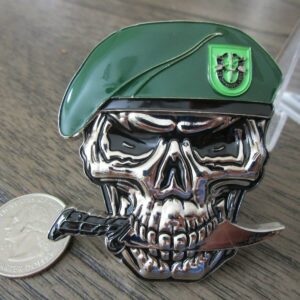 United States Army 10th Special Forces Group Green Berets Creed 10th SFG(A) Reapers Skull Challenge Coin