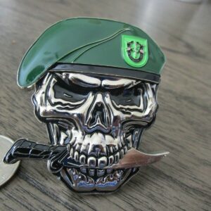 United States Army 10th Special Forces Group Green Berets Creed 10th SFG(A) Reapers Skull Challenge Coin