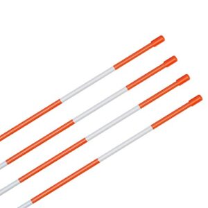 YOHEER Driveway Markers, 32 PCS Snow Stakes 5/16" Snow Poles with White Reflective Film , Snow Plow Markers, Snow Poles