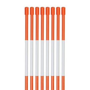 YOHEER Driveway Markers, 32 PCS Snow Stakes 5/16" Snow Poles with White Reflective Film , Snow Plow Markers, Snow Poles