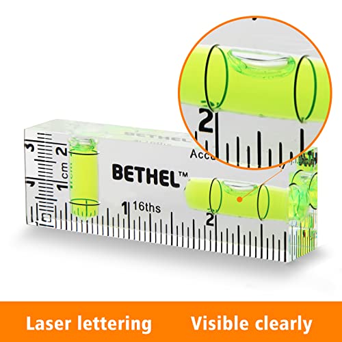 T-Type Level Mini Bubble Level Two directions Spirit Level Shatterproof Cross Check Bubble Level Picture Hanging Levels Mark Measuring Instruments Layout Tools (75×25×15(MM))