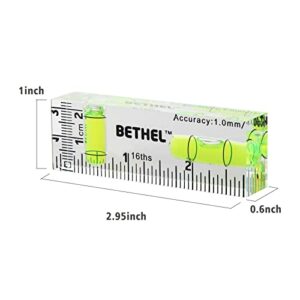 T-Type Level Mini Bubble Level Two directions Spirit Level Shatterproof Cross Check Bubble Level Picture Hanging Levels Mark Measuring Instruments Layout Tools (75×25×15(MM))