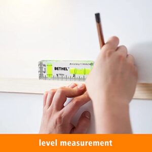 T-Type Level Mini Bubble Level Two directions Spirit Level Shatterproof Cross Check Bubble Level Picture Hanging Levels Mark Measuring Instruments Layout Tools (75×25×15(MM))