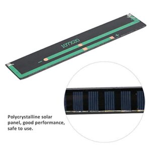 6Pcs Solar Panel, Polysilicon Board Solar Panel, Outdoor Emergency Solar Charger 0.3W 4V Rechargeable 2.4V 3V Battery 107x20MM Mountaineering Camping Supplies