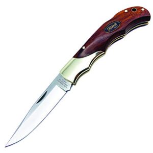 herbertz classic gentleman edition pocket folding knife: handcrafted cocobolo wood, nickel silver and brass handle, 440 steel super blade, germany brand, collectible for outdoor everyday carry