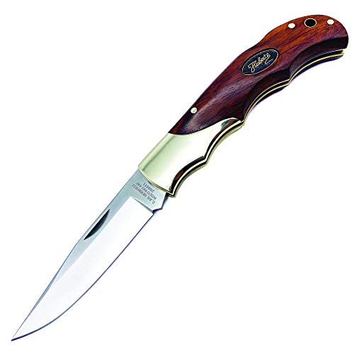 Herbertz Classic Gentleman Edition Pocket Folding Knife: Handcrafted Cocobolo Wood, Nickel Silver and Brass Handle, 440 Steel Super Blade, Germany Brand, Collectible for Outdoor Everyday Carry