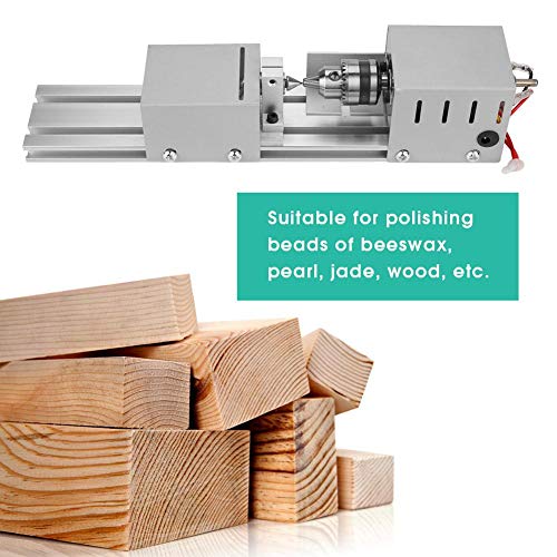 Woodworking Polishing Machine, Rotary CNC Beads Polishing Machine Grinding Lathe DC 24V Jewelry DIY Enthusiasts for DIY Tool Lathe for Table Woodworking Wood