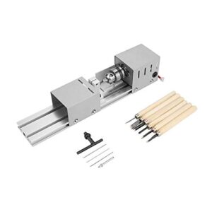 Woodworking Polishing Machine, Rotary CNC Beads Polishing Machine Grinding Lathe DC 24V Jewelry DIY Enthusiasts for DIY Tool Lathe for Table Woodworking Wood