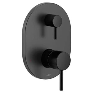 moen align matte black m-core 3-series 2-handle shower faucet trim (valve required), ut3290bl