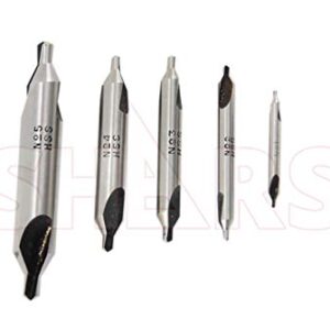 Shars 5 Pcs Center Drill & Countersink Bit Tooling Set #1-5, 60° HSS 404-1358 P{