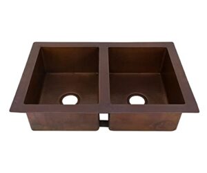 copper kitchen sink 50/50