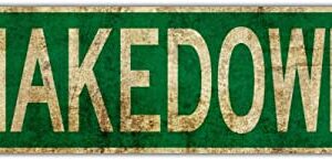 Metal Tin Sign Shakedown St Street Signs Outdoor Road Signs 16X4Inch