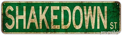 Metal Tin Sign Shakedown St Street Signs Outdoor Road Signs 16X4Inch