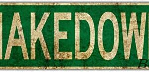 Metal Tin Sign Shakedown St Street Signs Outdoor Road Signs 16X4Inch