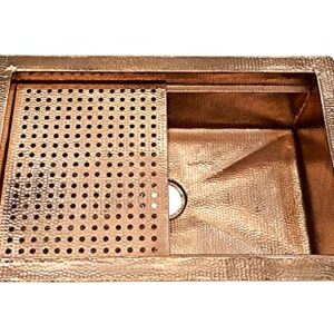 Copper Kitchen Sink Griding Design