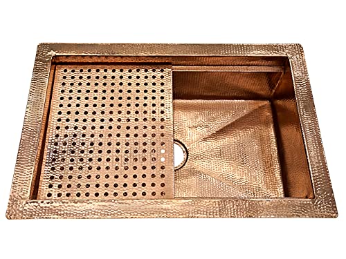 Copper Kitchen Sink Griding Design