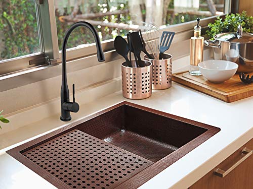 Copper Kitchen Sink Griding Design