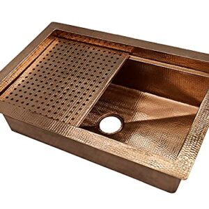 Copper Kitchen Sink Griding Design